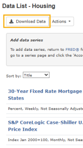 Download a Data List | Getting To Know FRED